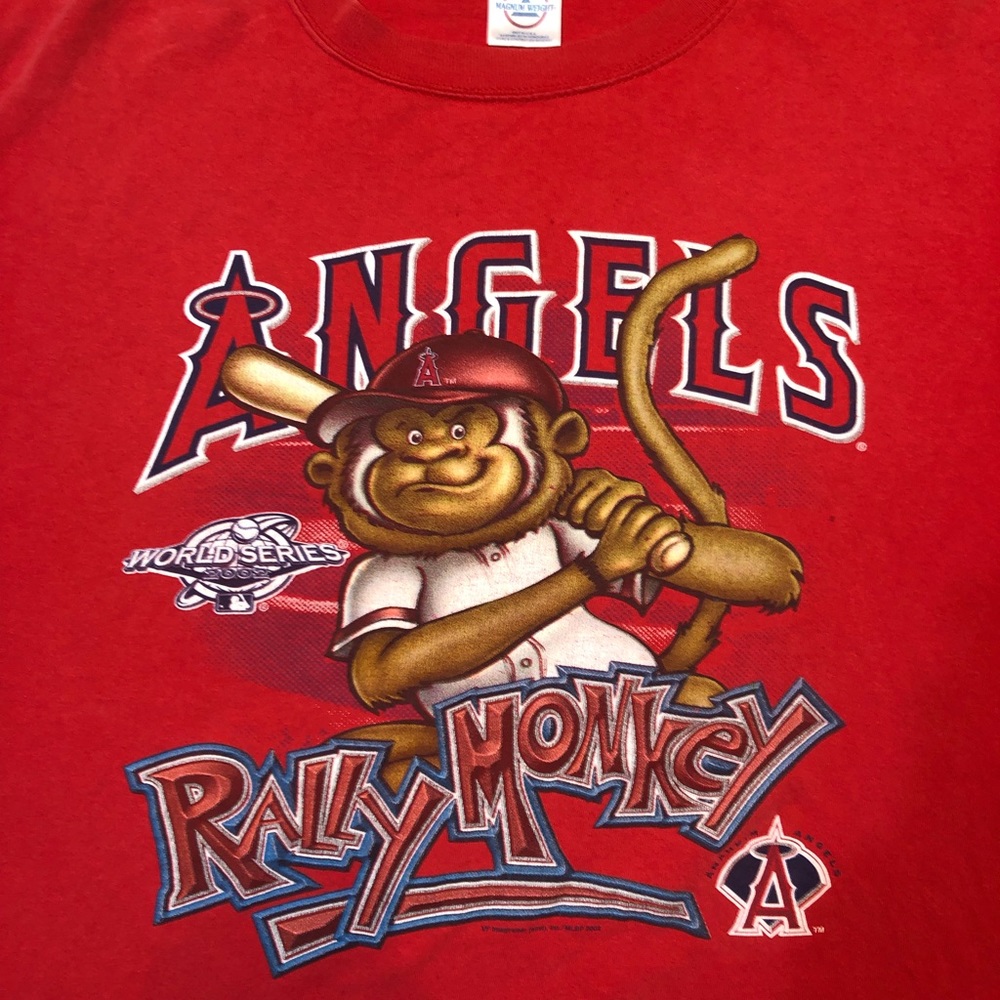 Vintage 2002 Y2k Los Angeles Angels Rally Monkey - Gem